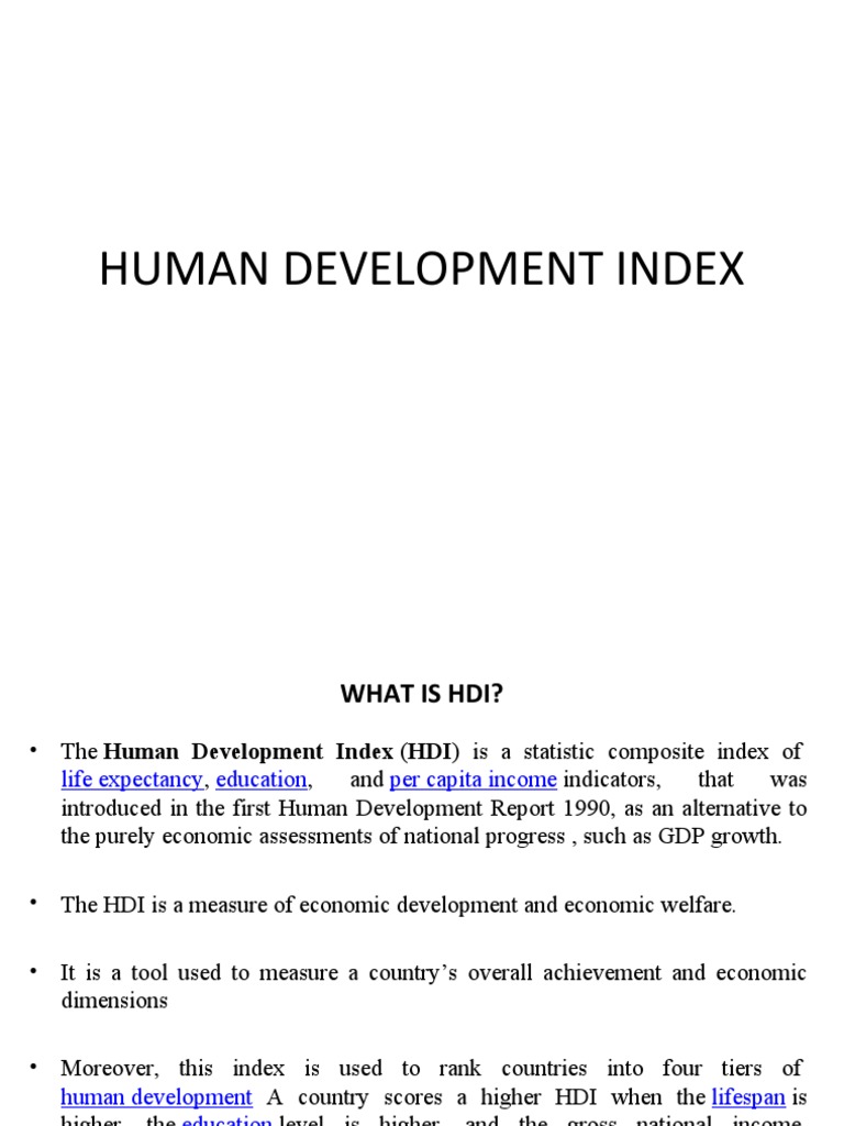 HDI Explained: What is the Human Development Index | PDF | Human ...
