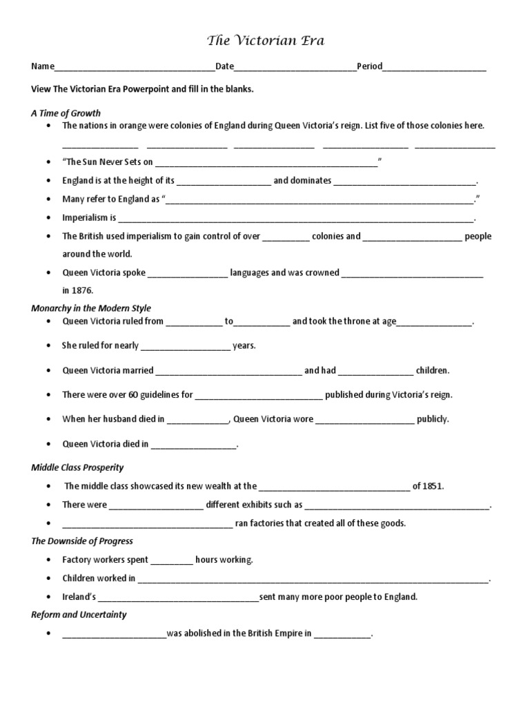 The Victorian Era: A Time of Growth | PDF | Victorian Literature | Writing