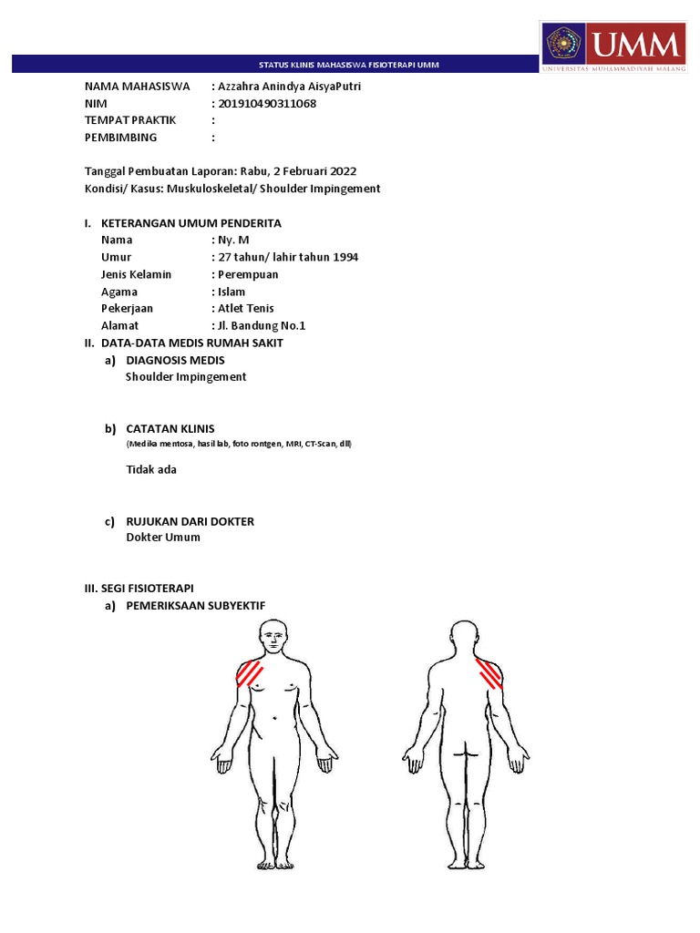 Status Fisioterapi Atlet Tenis | PDF