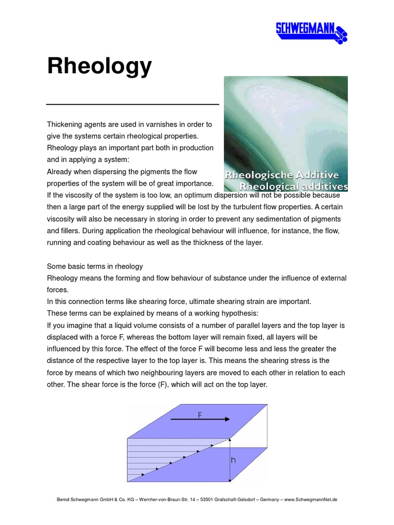 Brochure Rheology | PDF | Rheology | Shear Stress