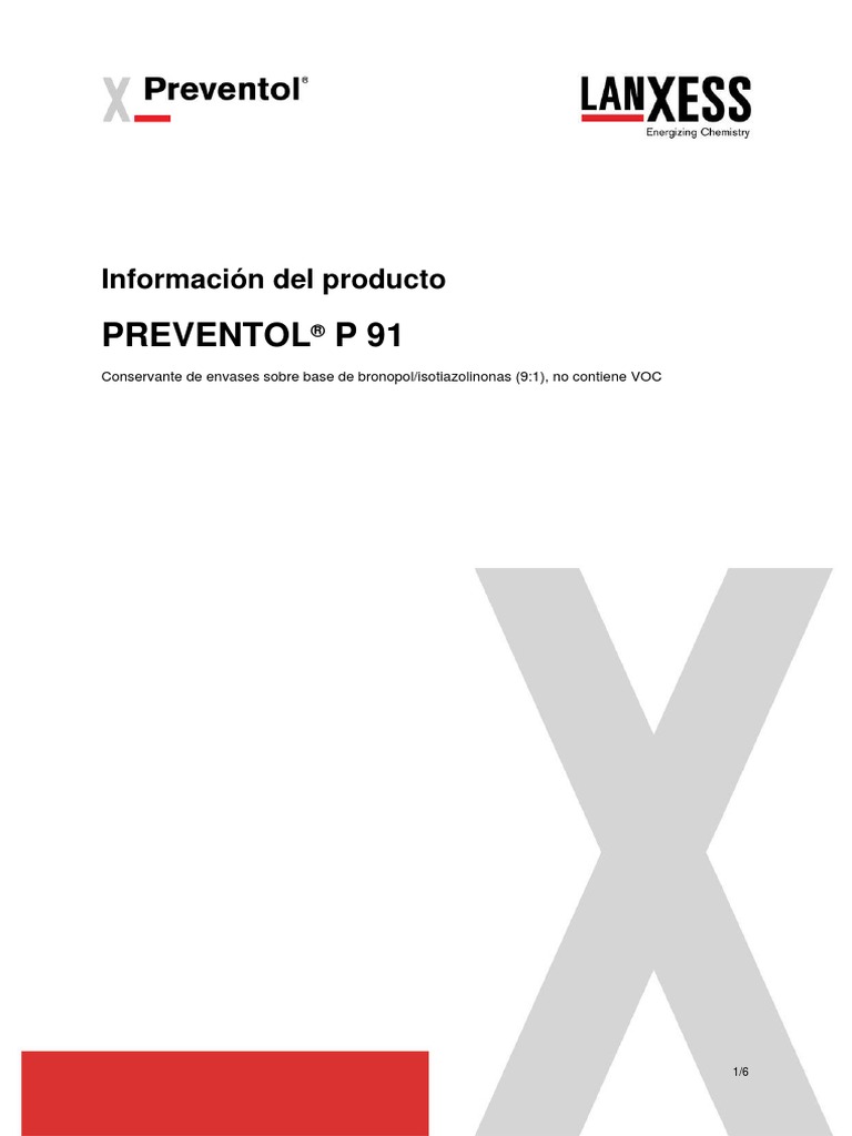 Preventol P 91 | PDF | Agua | Ph
