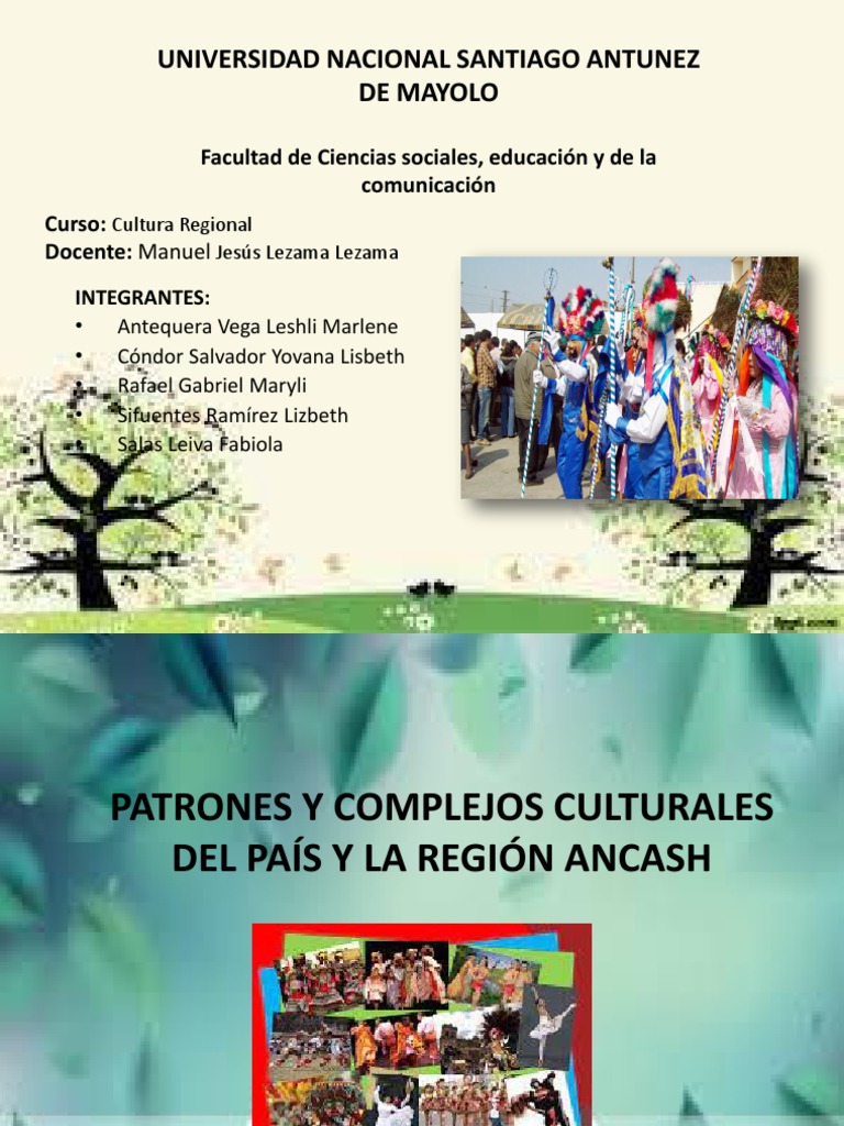 Patrones y Complejos Culturales-Grupo 4 | PDF | Perú | Carnaval