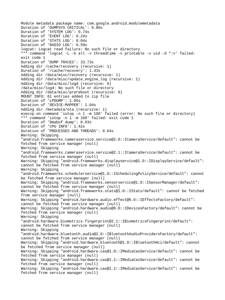 Bugreport Lancelot - Global RP1A.200720.011 2021 12 19 06 43 27 Dumpstate - Log 8992 | PDF ...