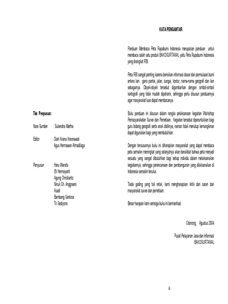 Panduan Membaca Peta RBI | PDF