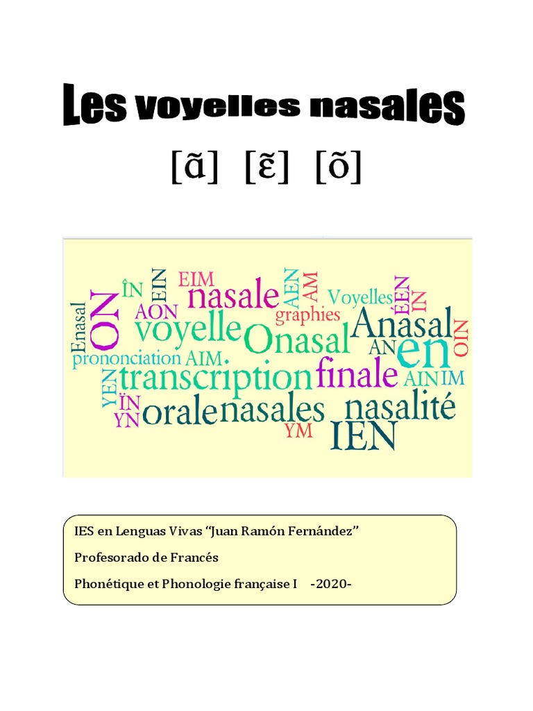Voyelles Nasales | PDF | La violence | Sciences cognitives