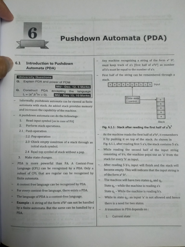 6 Pushdown Automata | PDF