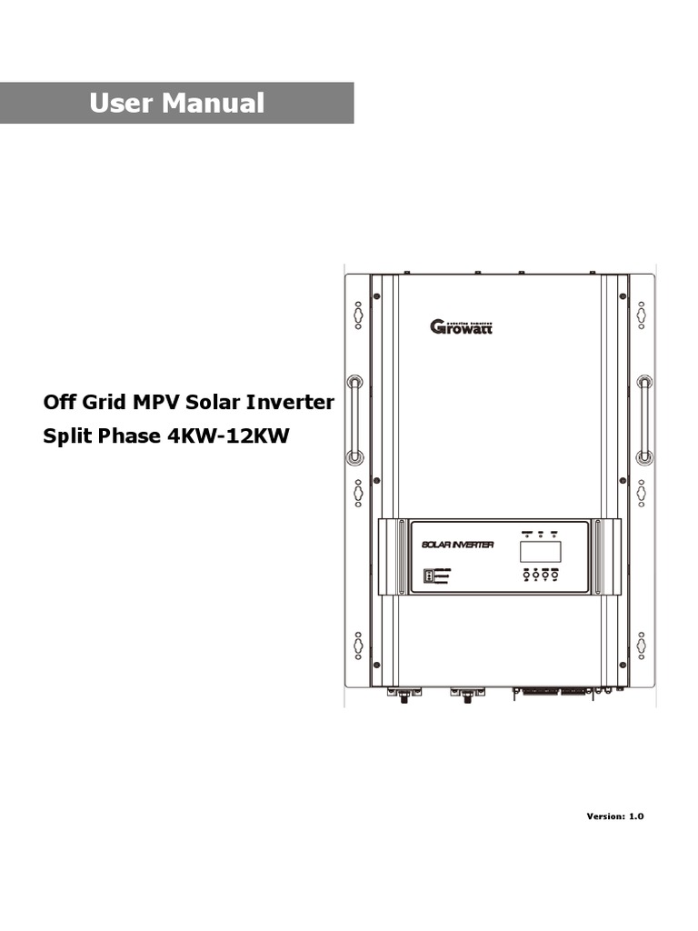 Manual de Inversor | PDF | Battery Charger | Power Inverter