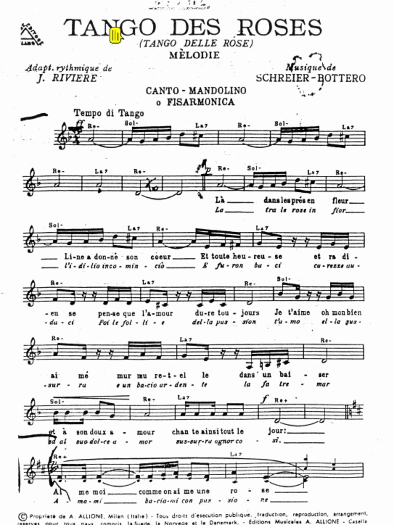 Tango Des Roses-Bottero-Tango | PDF