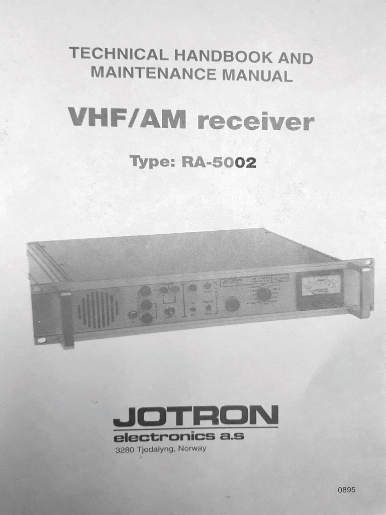 Jotron RA-5002 VHF Receiver | PDF