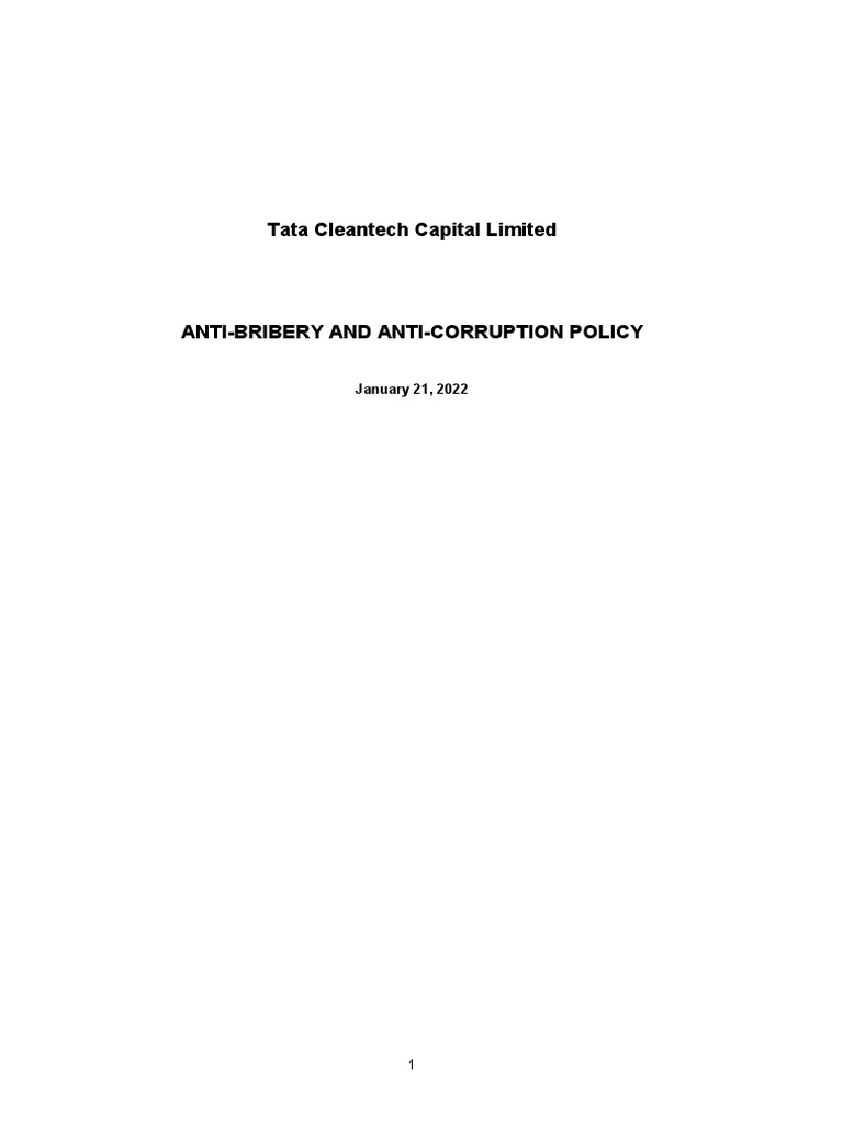 Anti Bribery Anti Corruption Policy | PDF | Bribery | Corruption