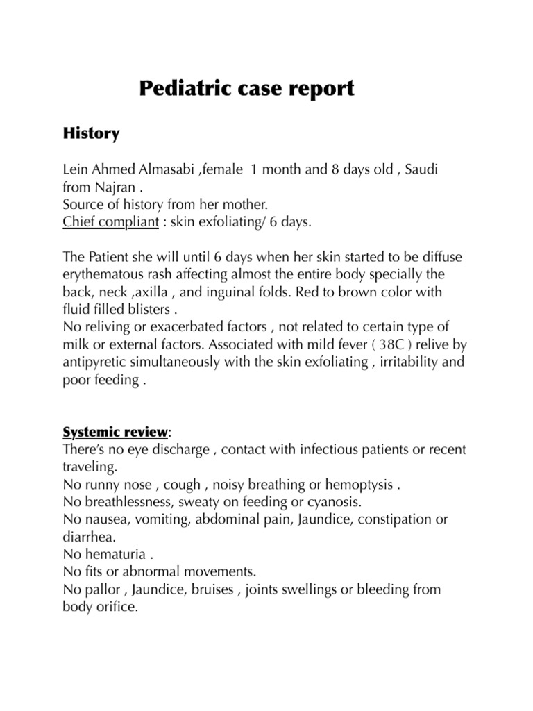 ?pediatric Case Report. | PDF | Pregnancy | Respiratory System