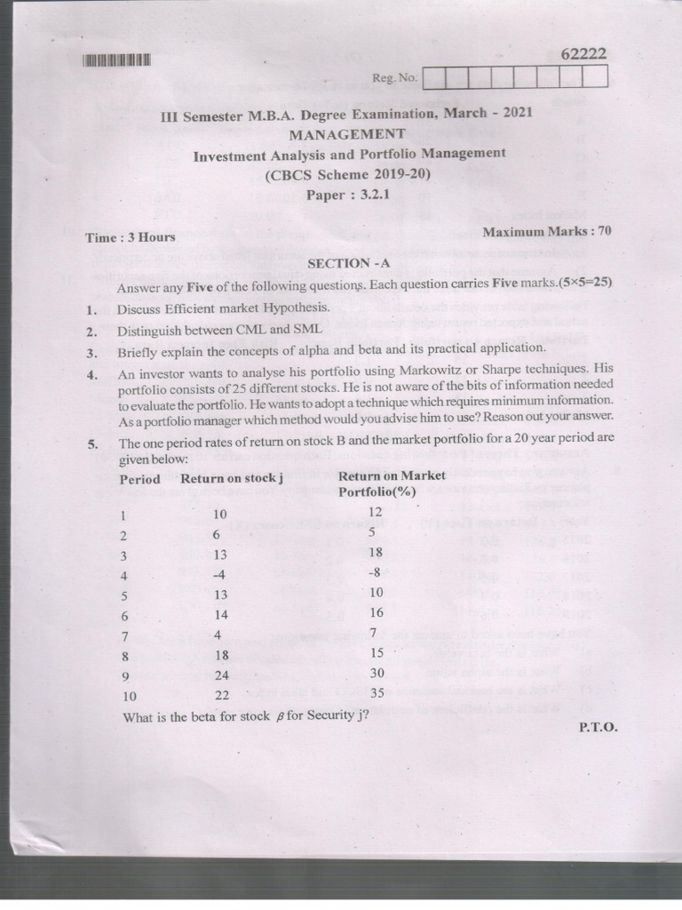 Investment Analysis and Portfolio Management | PDF