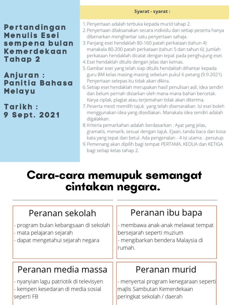 Pertandingan Esei Tahap 2 | PDF