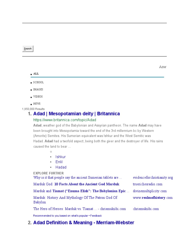 Adad - Mesopotamian Deity - Britannica | PDF | Ancient Near East | Deities