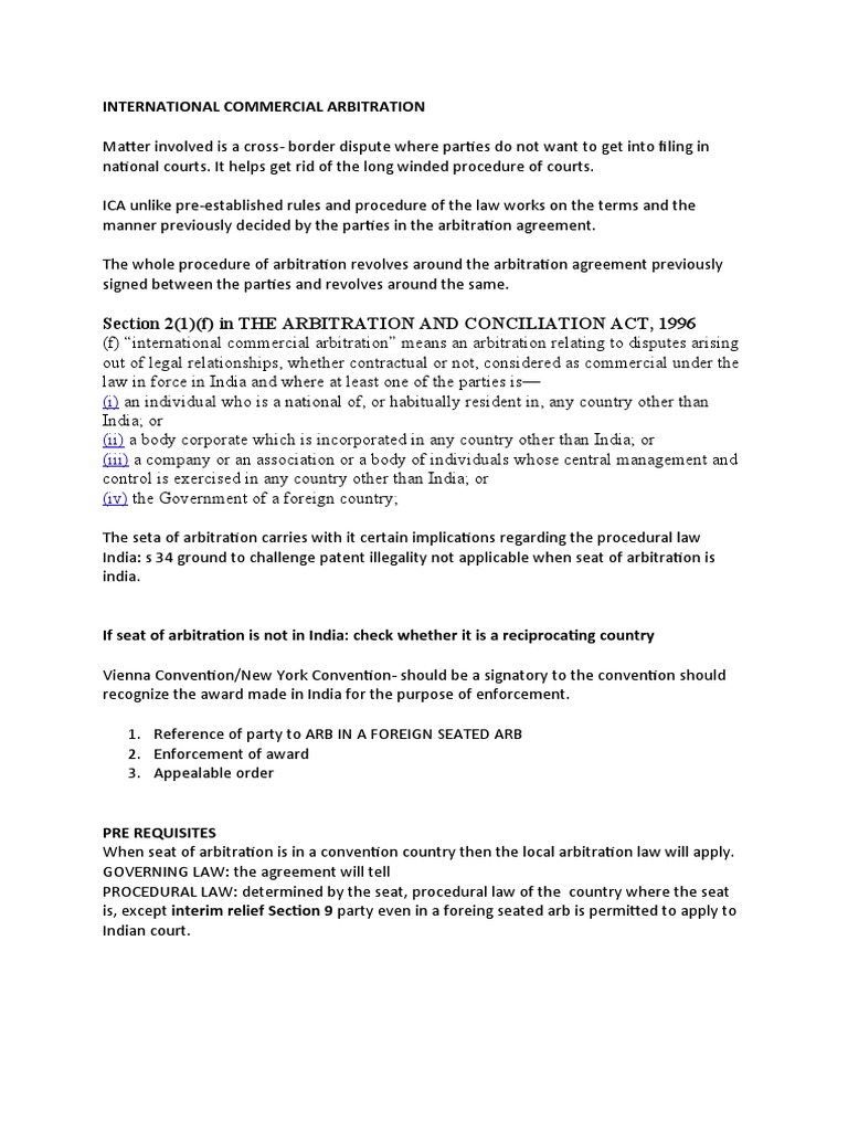 International Commercial Arbitration | PDF | Arbitration | Treaty