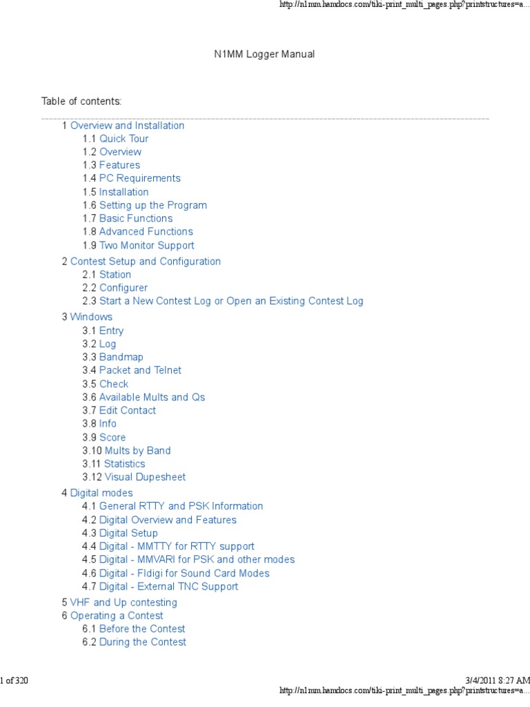 N1MM Logger Manual 2011-03-04 | PDF | Installation (Computer Programs ...