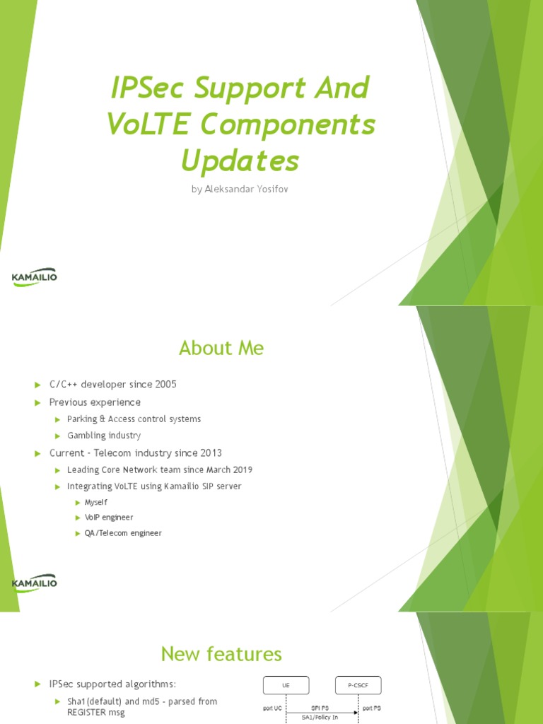 Ipsec Support and Volte Components Updates: by Aleksandar Yosifov | PDF ...