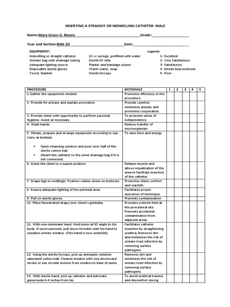Male Catheterization Procedure Guide | PDF | Catheter | Urinary Bladder