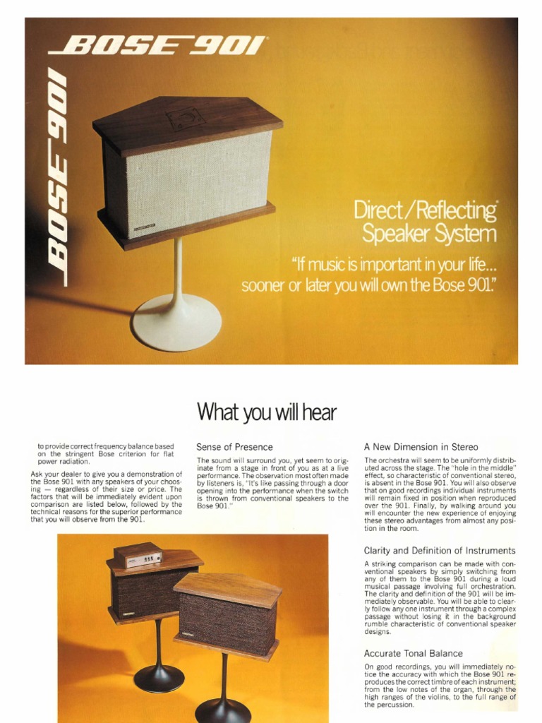 Bose 901 Brochure | PDF