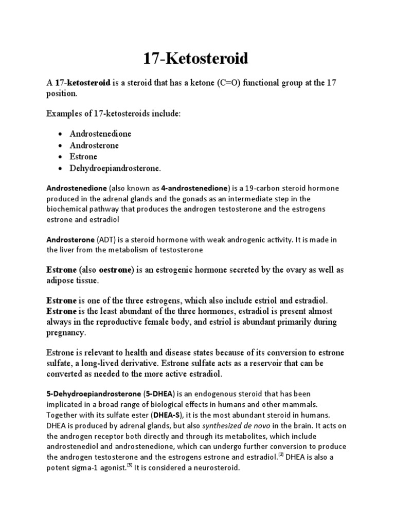 Overview of 17-Ketosteroids | PDF