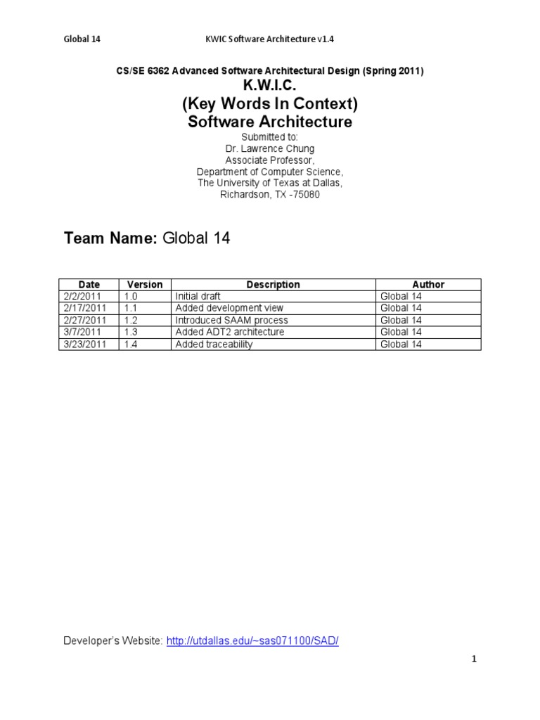KWIC Software Architecture Guide | PDF | Input/Output | Subroutine