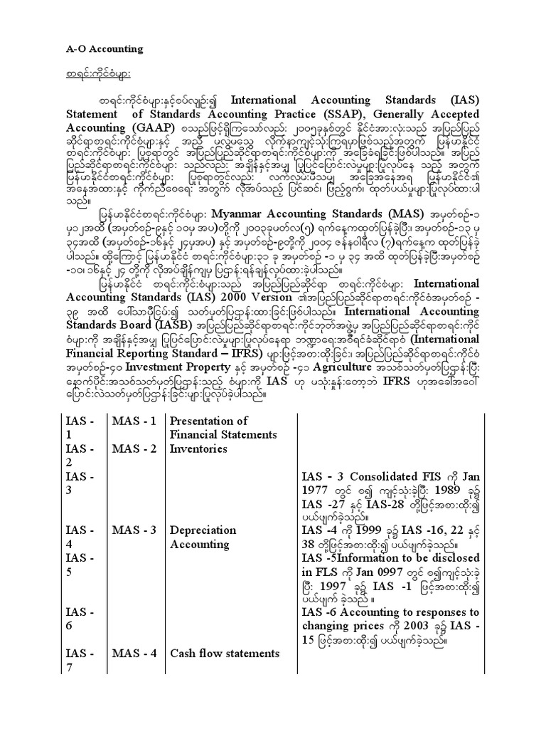 Accounting Standards (IAS Mas | PDF