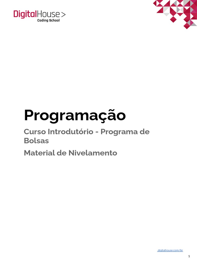 Programa Transforme Se Material de Nivelamento de Programacao | PDF | Algoritmos | Linguagem de ...