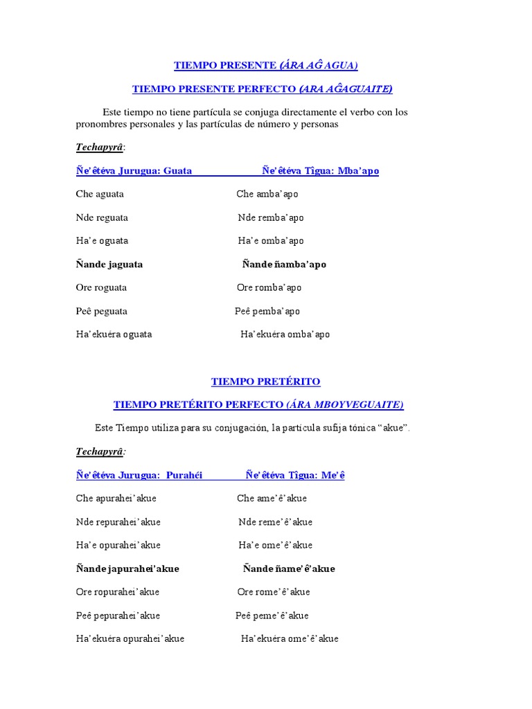 Clase 4 Conjugaciones y Tiempos Verbales | PDF | Verbo | Conjugación ...
