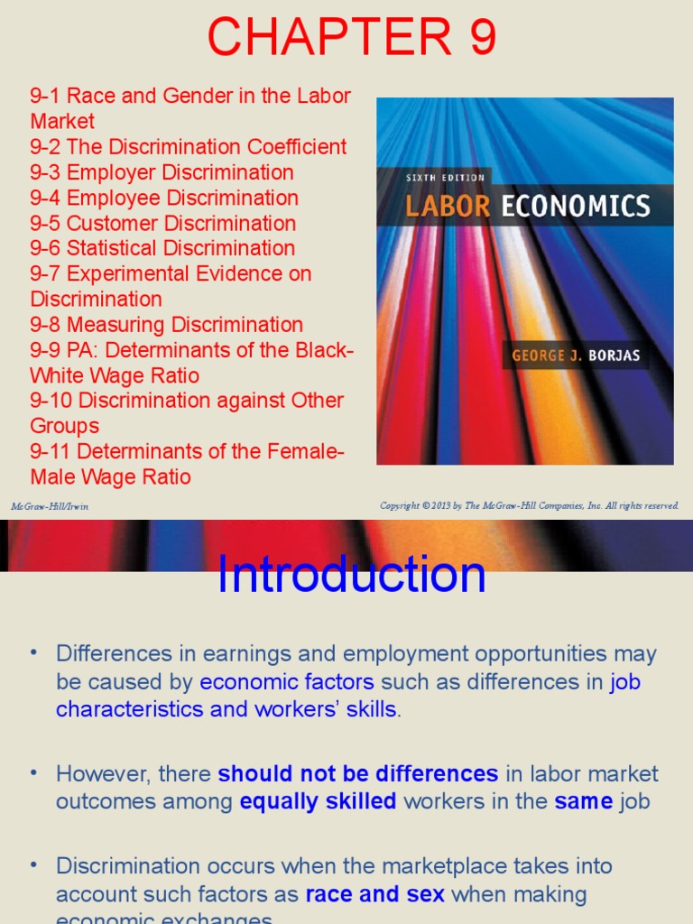 Chapter 9 Labor Market Discrimination | PDF | Employment Discrimination ...
