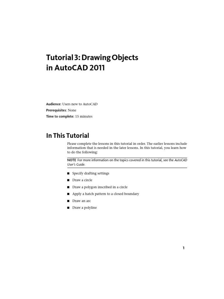 Drawing Objects | PDF | Auto Cad | Circle