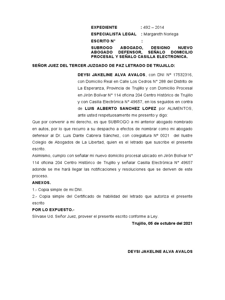 SUBROGO Abogado Defensor | PDF