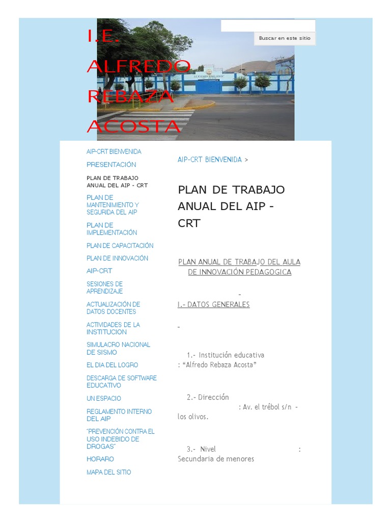 Plan de Trabajo Anual Del Aip | PDF | Maestros | Tecnología de ...