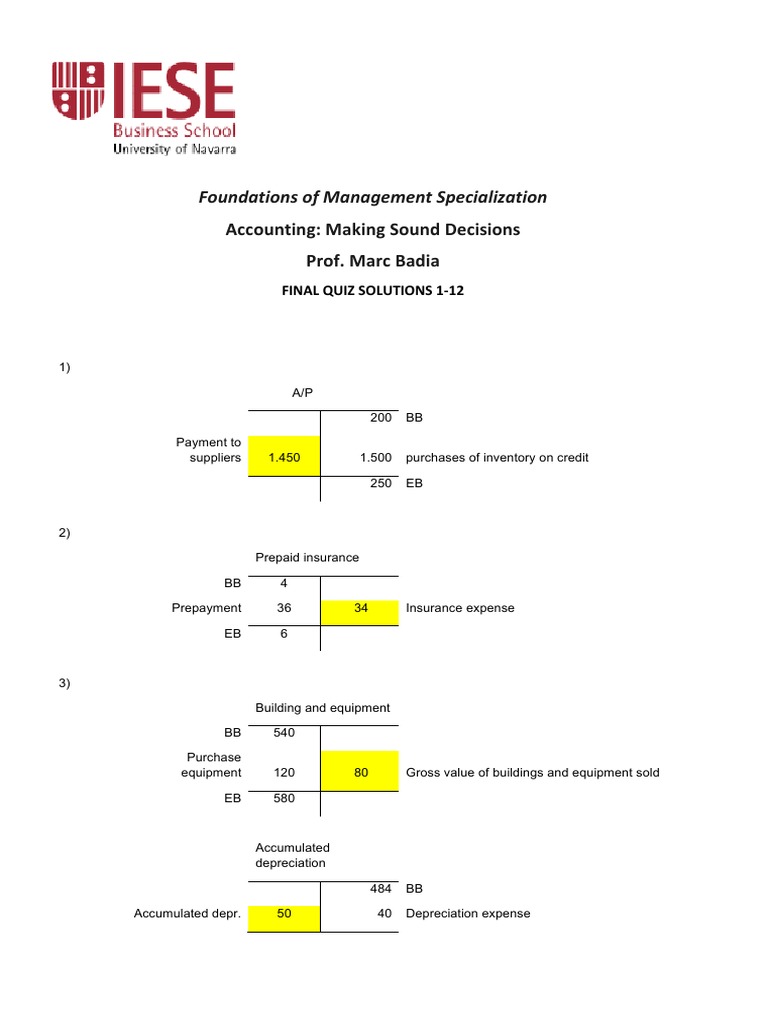 Week 4 Final Quiz Solutions 1 12 | Download Free PDF | Expense | Dividend