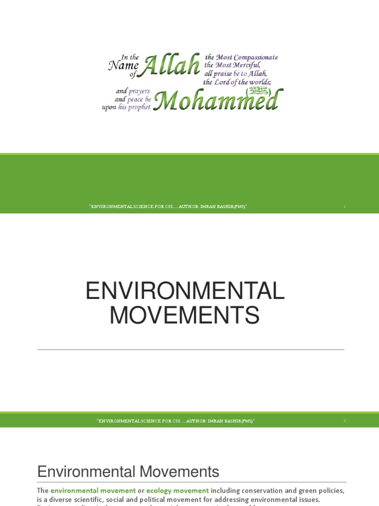 4.1 - Environmental Movements | PDF | Environmental Movement ...