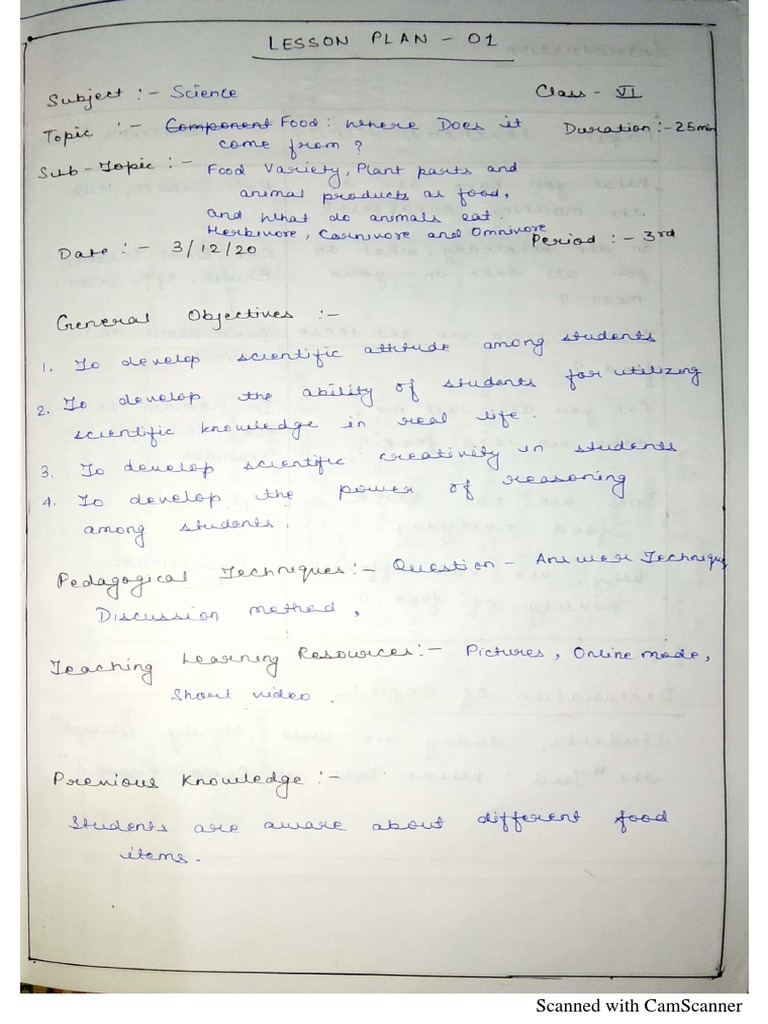 Lesson Plan Biological Sciences | PDF