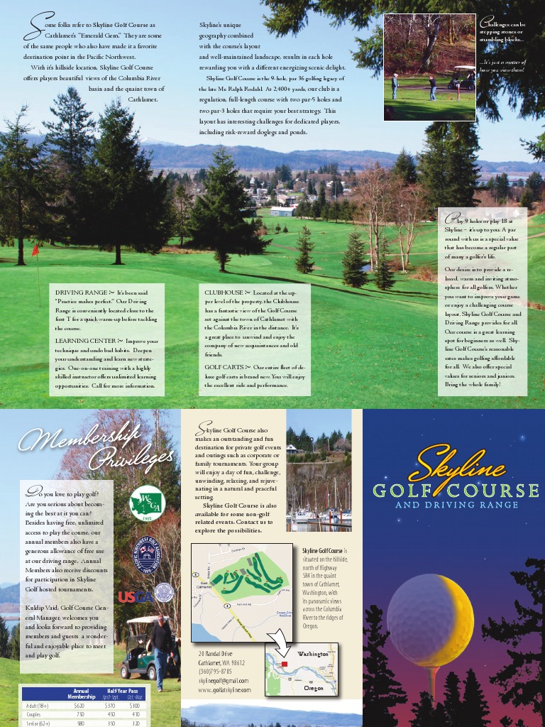 Skyline Golf Course: Cathlamet's Scenic 9-Hole Gem | PDF | Golf Course ...
