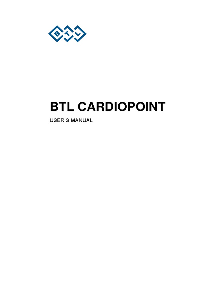 BTL Cardiopoint: User'S Manual | PDF | Active Directory | Login