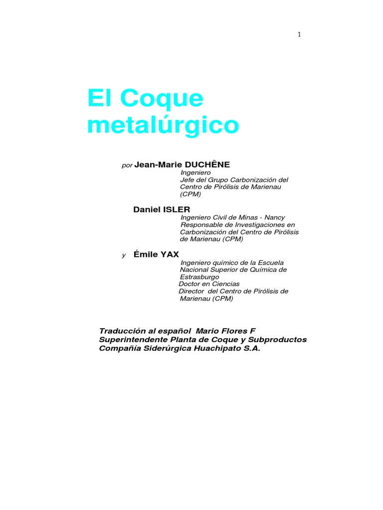El Coque | PDF | Agua | Arrabio