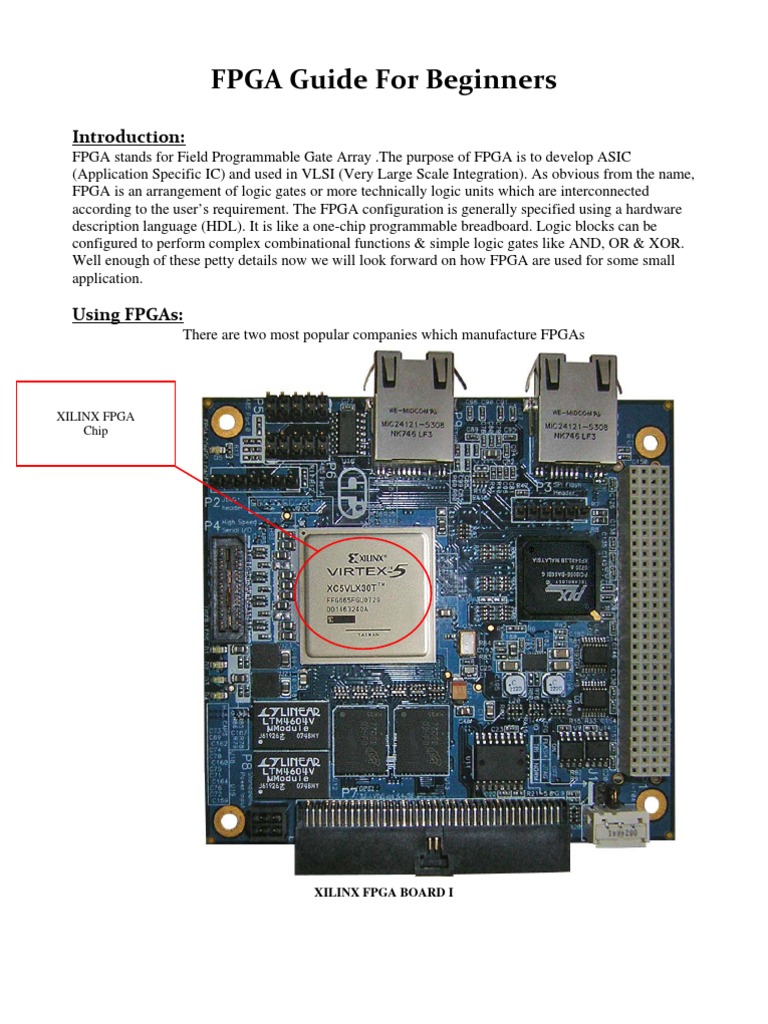 FPGA Guide For Beginners | PDF | Field Programmable Gate Array ... FPGA Guide For Beginners | PDF | Field Programmable Gate Array ...