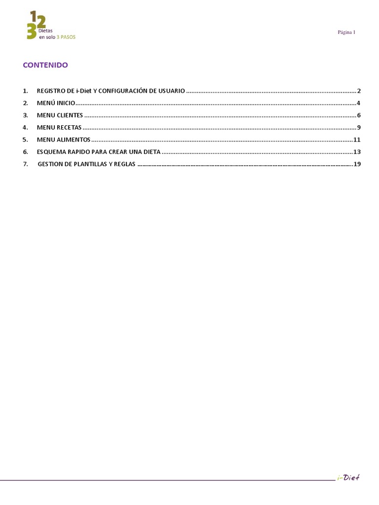 I Diet | PDF | Dieta | Apoyo