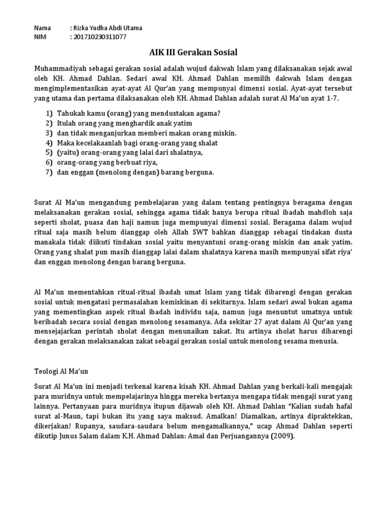 AIK III Gerakan Sosial | PDF