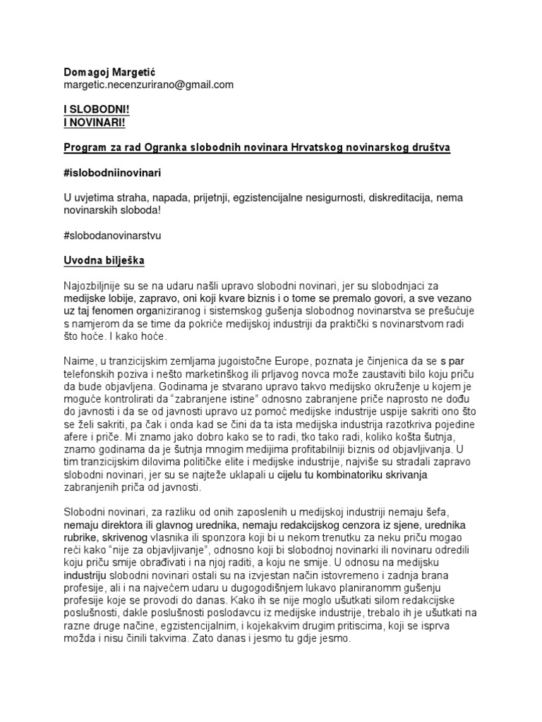 Kandidatura Margetic | PDF