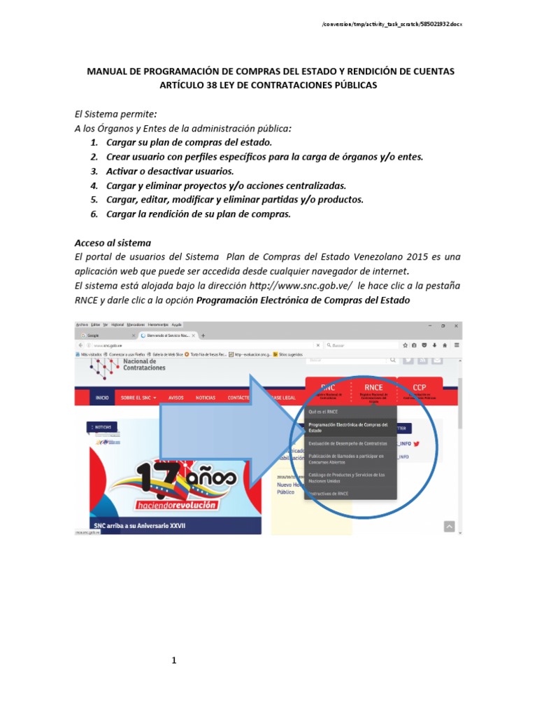 Instructivo Del Plan de Compra y Rendicion | PDF | Usuario (informática ...