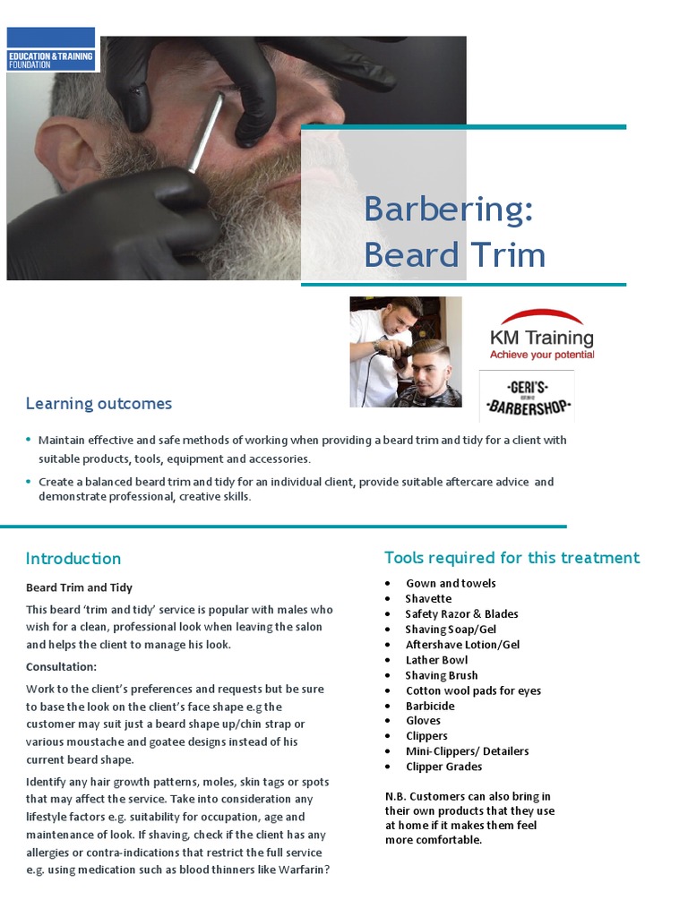 Barbering. Beard Trim (Inglés) (Artículo) Autor Association of Colleges ...