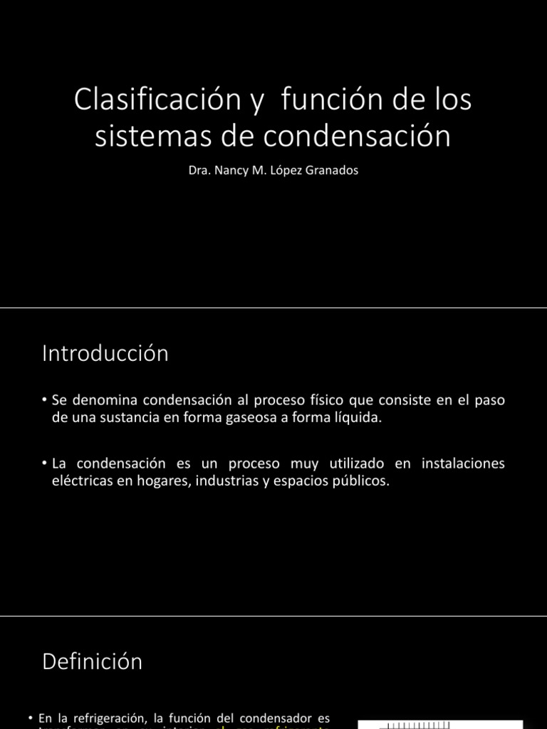 Clasificación de sistemas de condensación | PDF | Refrigeración ...