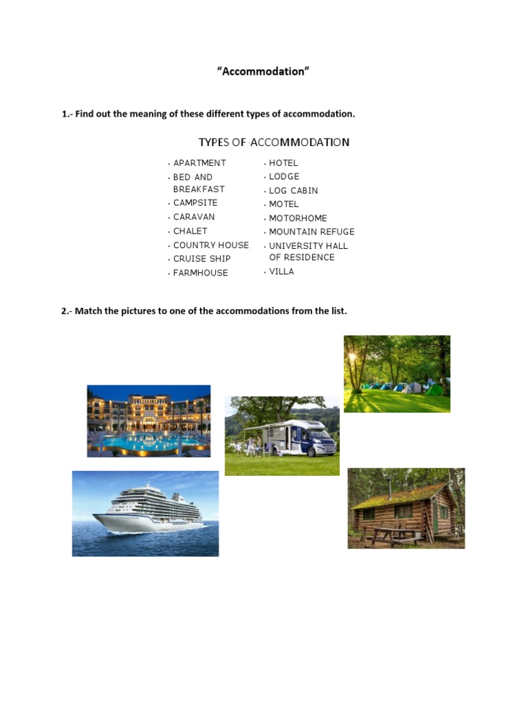 Types of Accommodation | PDF