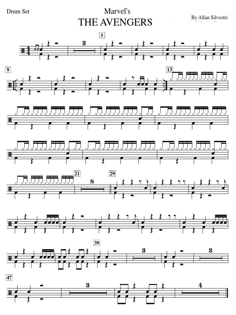 The Avengers - Drum Set | PDF
