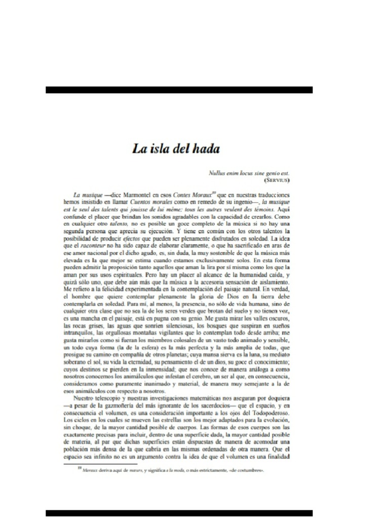 La Isla Del Hada. Edgar Allan Poe. TRD - Cortazar | PDF