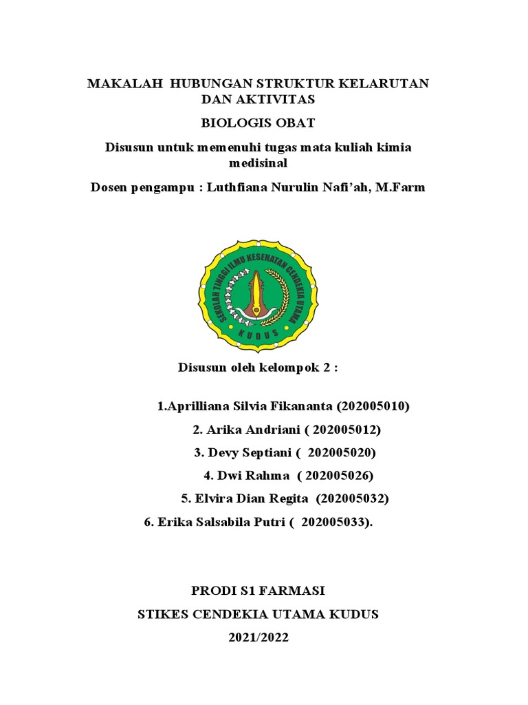 Kelarutan Dan Aktivitas Biologis | PDF | Sains & Matematika