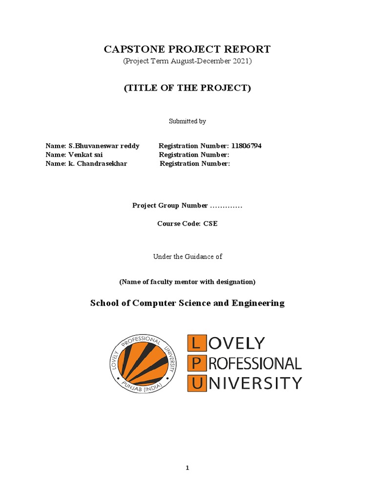 Capstone Report | PDF | Patient | Hospital